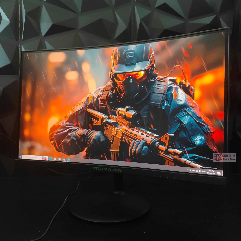 (NEW) Titan Army 24inch VA 180Hz FHD Curved Gaming HDR10 Adaptive Sync ...