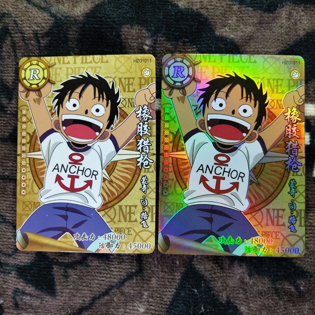 One Piece Cards. Monkey D. Luffy (Kid). Rare (R). Foil and Unfoil ...