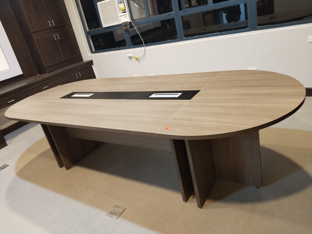Oval shape conference table, Furniture & Home Living, Office Furniture ...