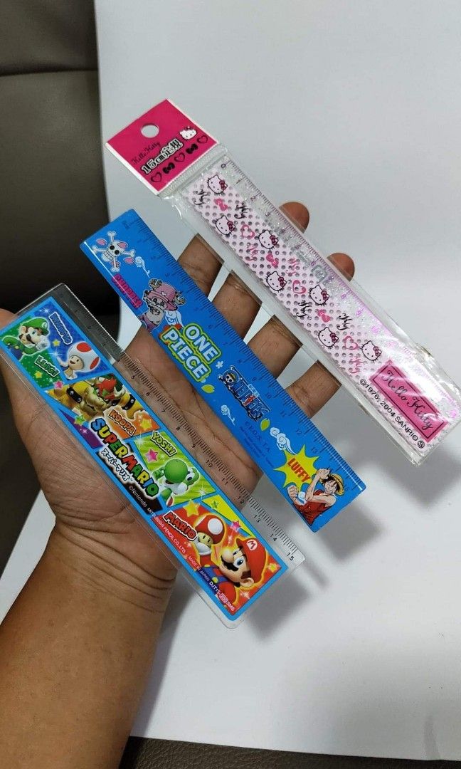 Pembaris / Ruler Mario One piece Hello Kitty, Hobbies & Toys ...