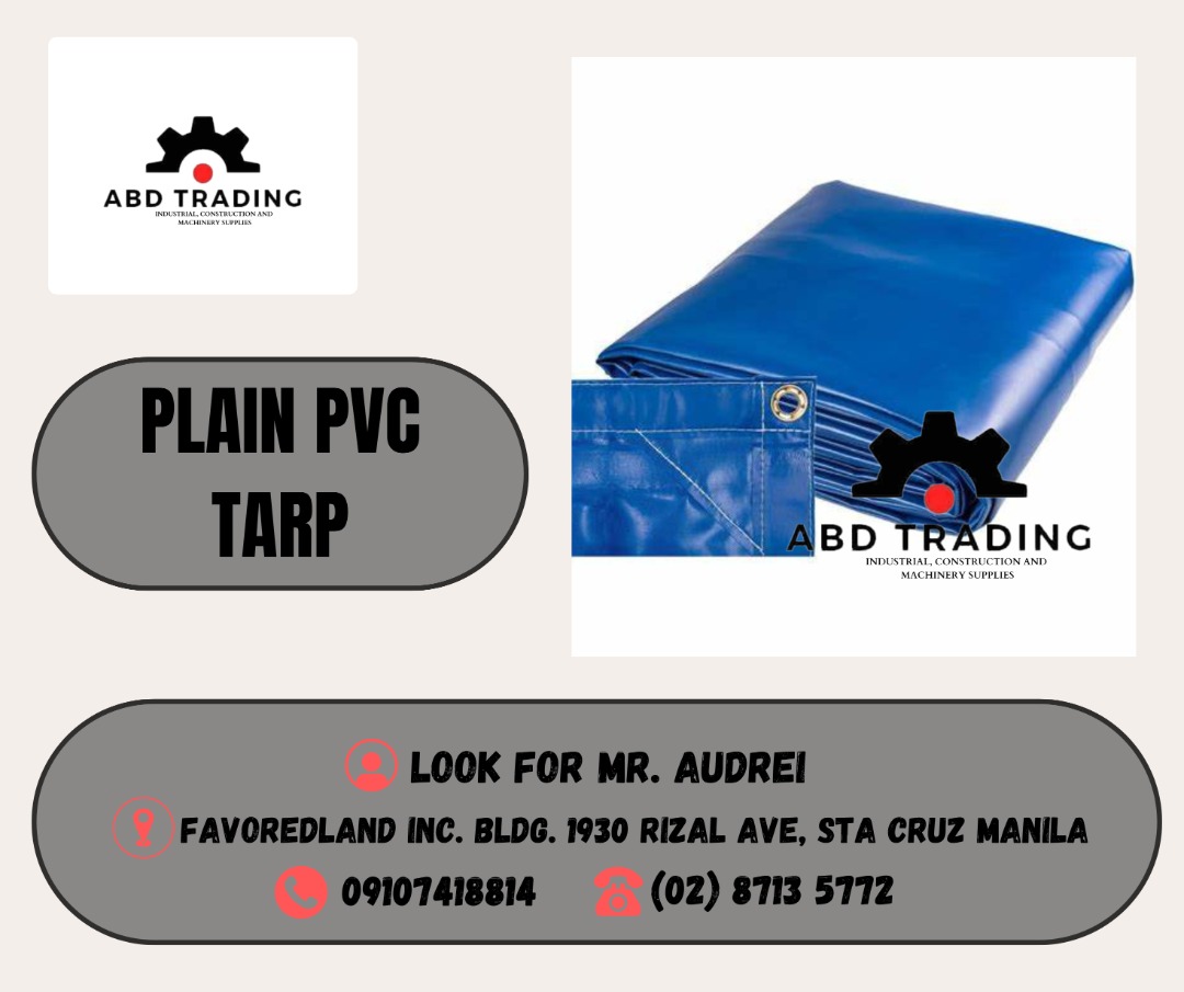 PLAIN PVC TARP, Commercial & Industrial, Construction Tools & Equipment ...