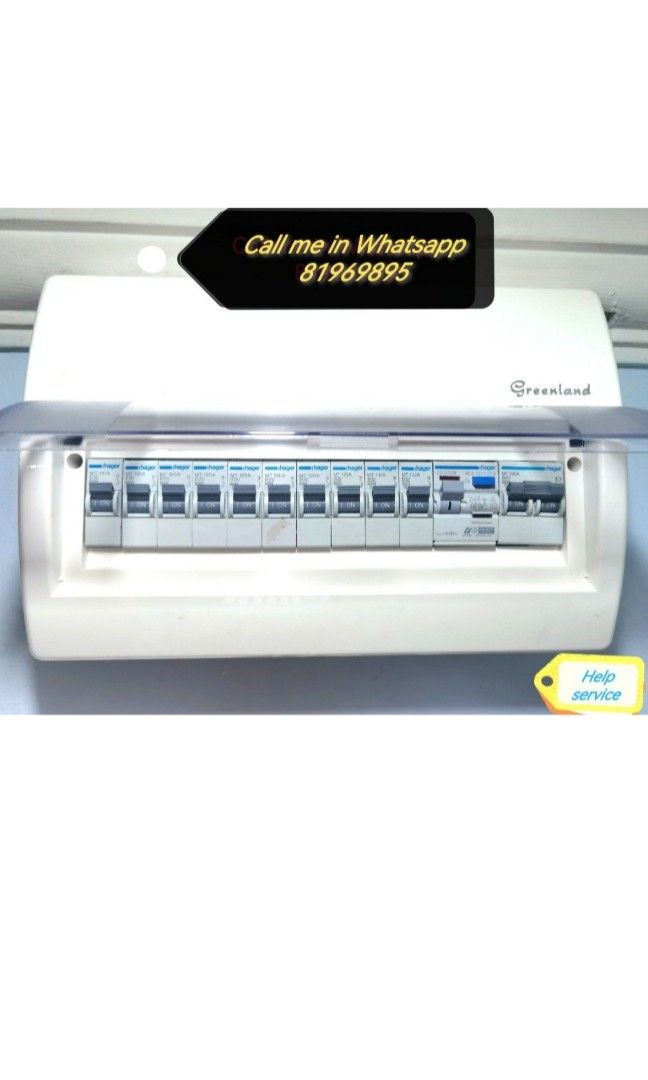 HDB.Replacement of electrical DB box. RCCB /ELCB/ RCD. CB. circuit ...