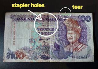 Lelong murah Rm100 lama old note sign zeti Malaysian banknote, Hobbies ...
