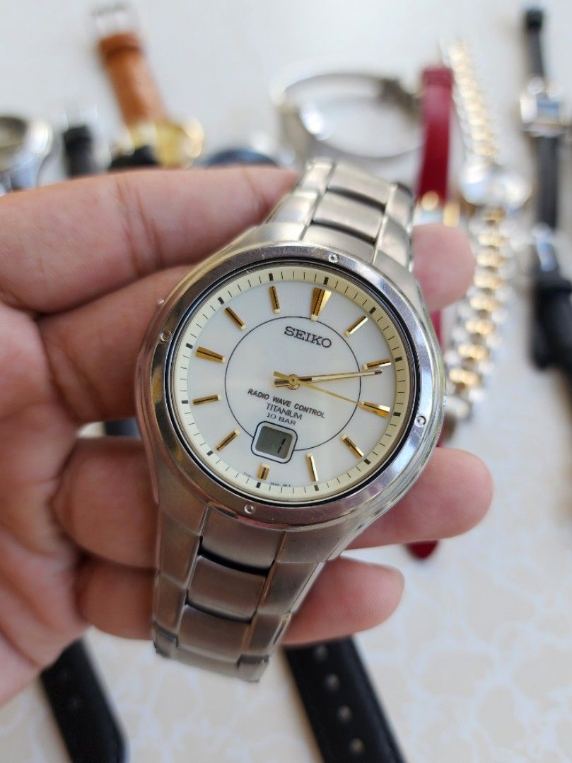 Rare Seiko Radio Wave Controller Men Saiz Titanium, Men's Fashion, Watches & Accessories ...