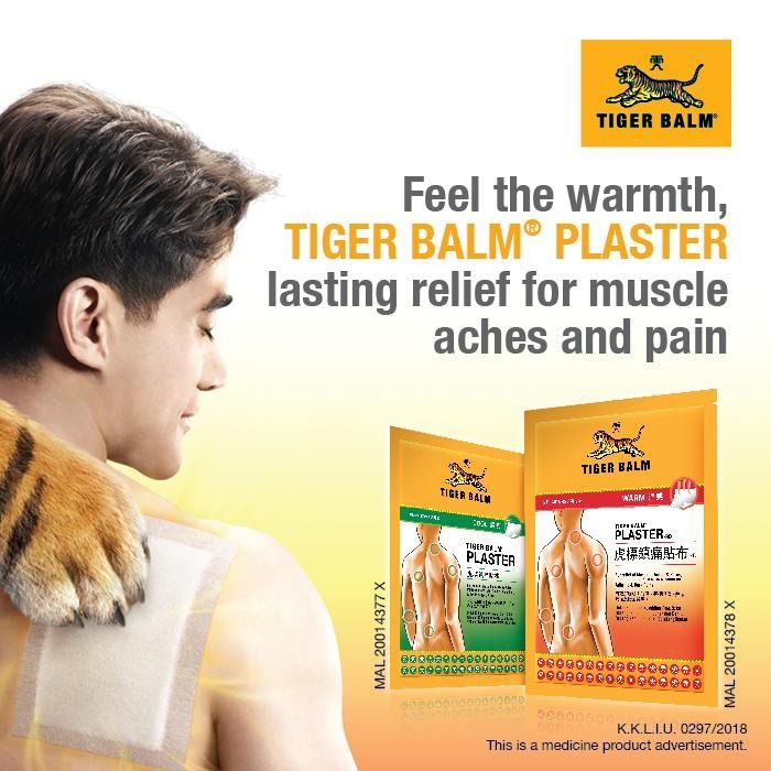 Tiger Balm Plaster Warm Medicated Pain Relief, 10 x 14 cm, 27 Sheets ...