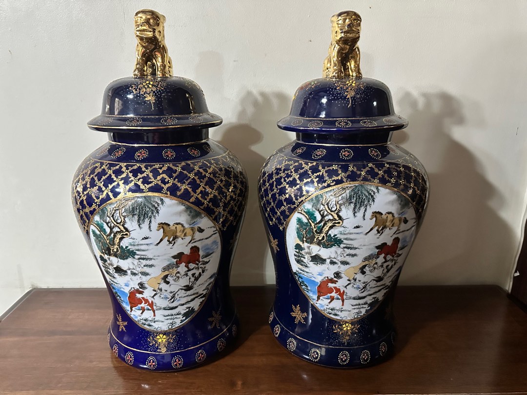 Vintage Chinese Porcelain Ginger Jar, Furniture & Home Living, Home ...