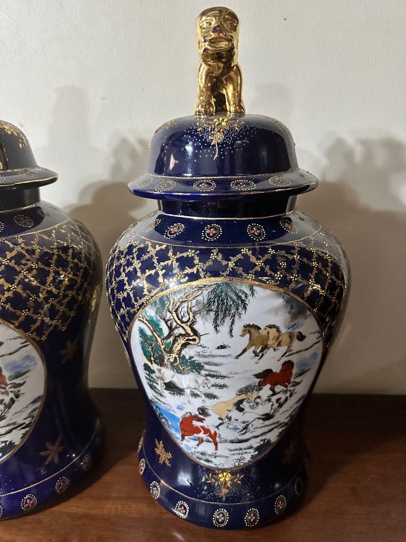 Vintage Chinese Porcelain Ginger Jar, Furniture & Home Living, Home ...
