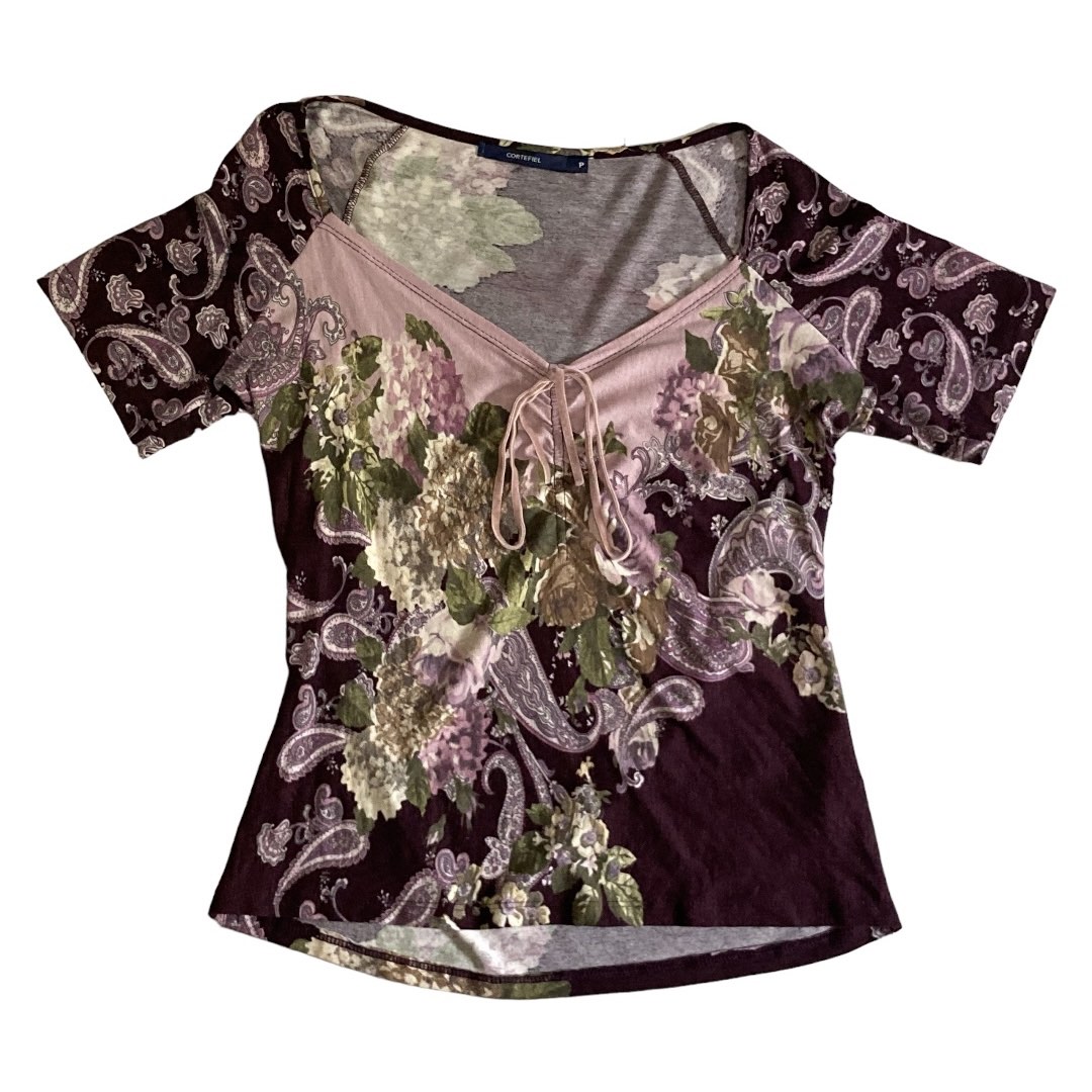 vintage feminine grunge y2k 2000s it girl glam cortefiel coquette top ...