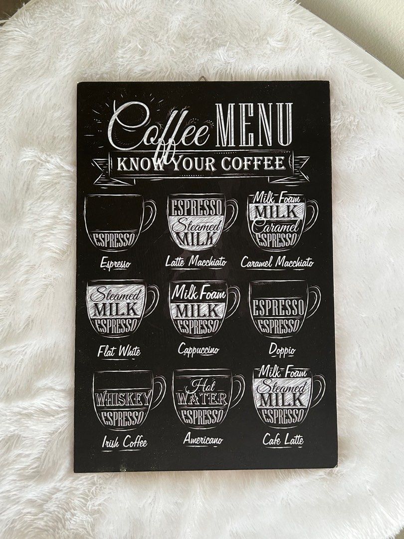 Wall Decor / Pajangan Dinding / Hiasan Dinding “Coffee Menu”, Perabotan ...