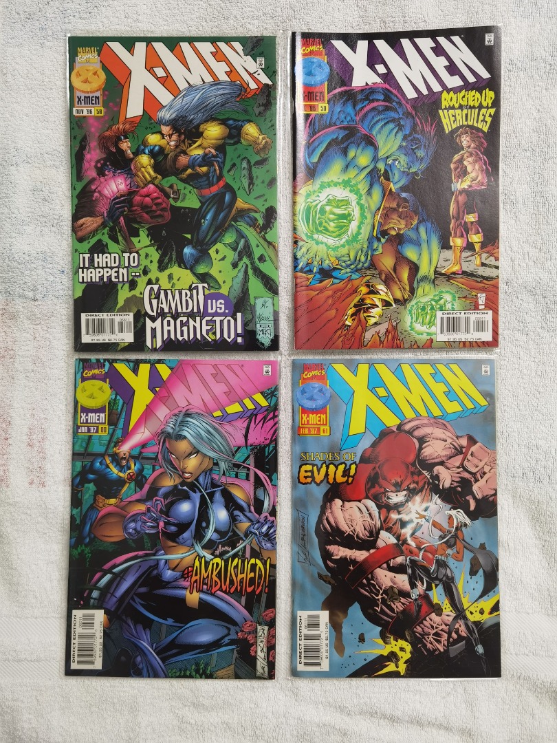 X-MEN. 1991 series issue 58, 59, 60, 61 : "Onslaught Aftermath ...