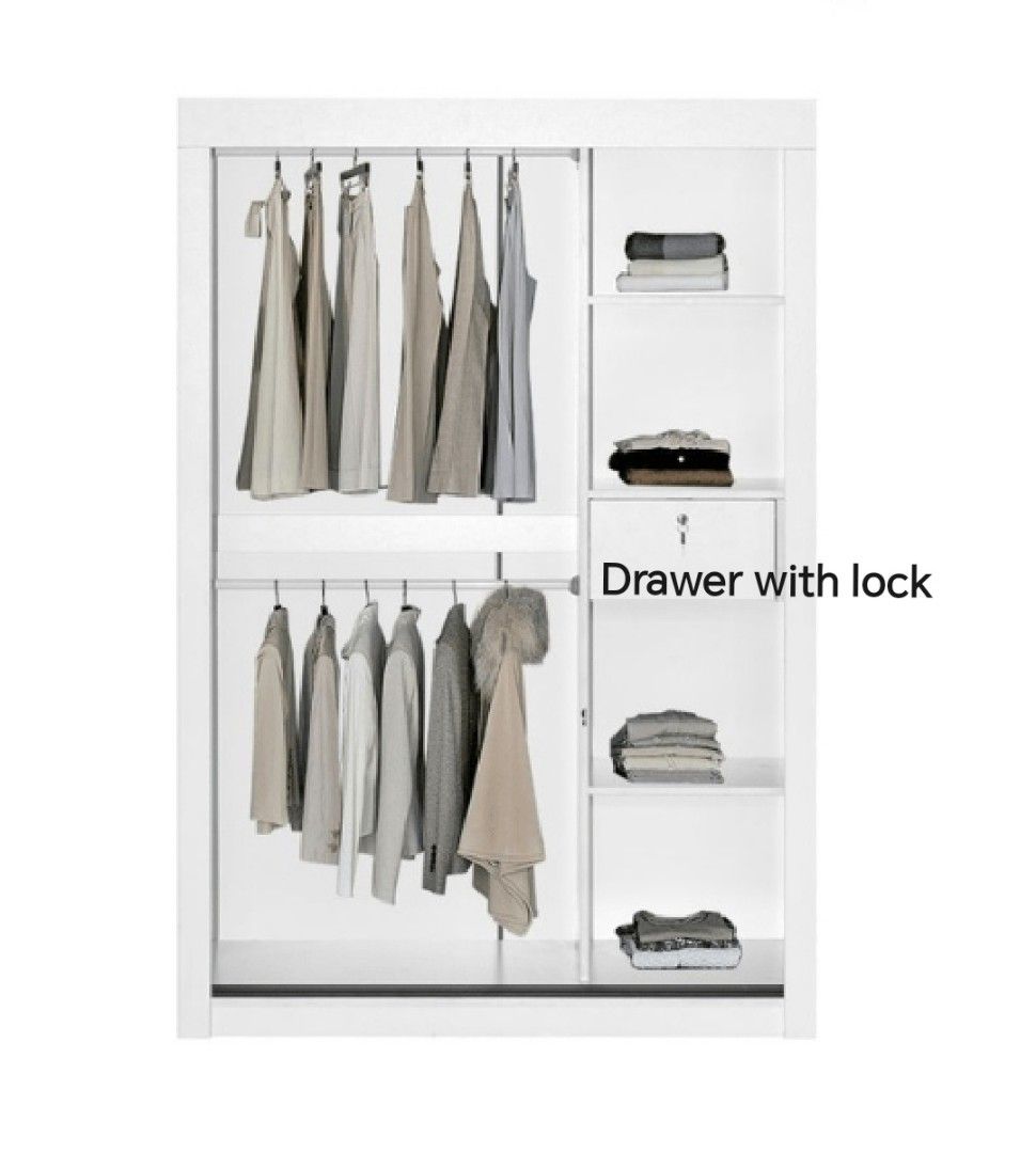 Brand New 4 Feet Sliding Doors Wardrobe / 4 Feet Wardrobe, Furniture ...