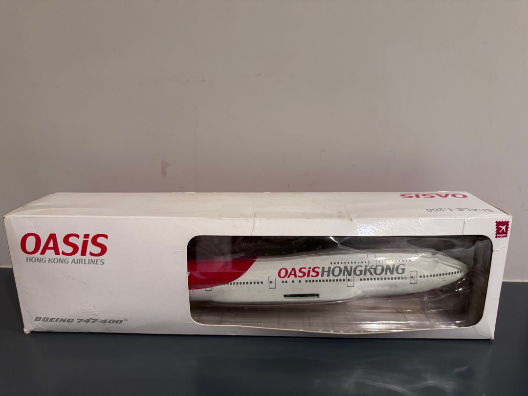 飛機模型 1:2000 OASIS Hong Kong Airline Boring 747-400, 興趣及遊戲, 玩具 & 遊戲類 ...