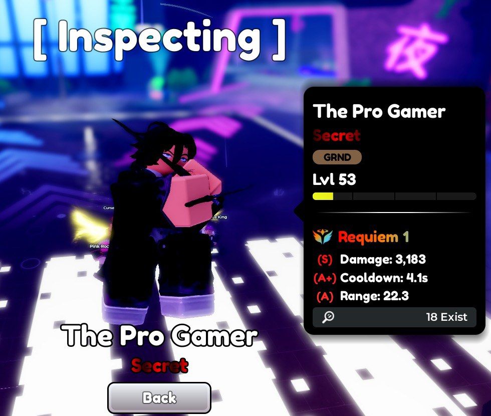 Anime Defenders Secret Unit The Pro Gamer/Sun Jin Woo Evolved with ...