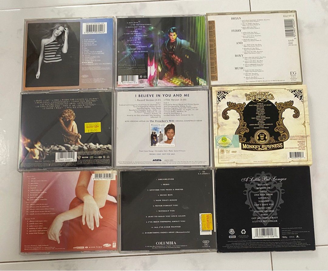 Assorted Music CDs by Mariah Carey, Whitney Houston, Jennifer Paige ...