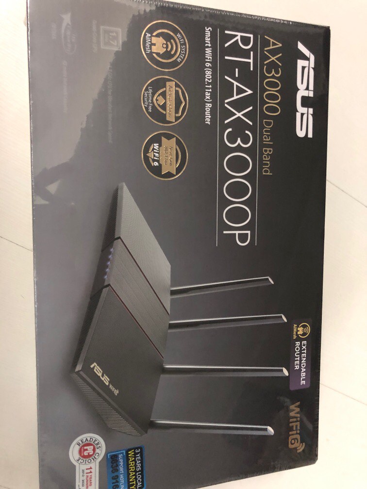 Asus ax3000 dual band Rt-ax3000p wifi router, Computers & Tech, Parts ...