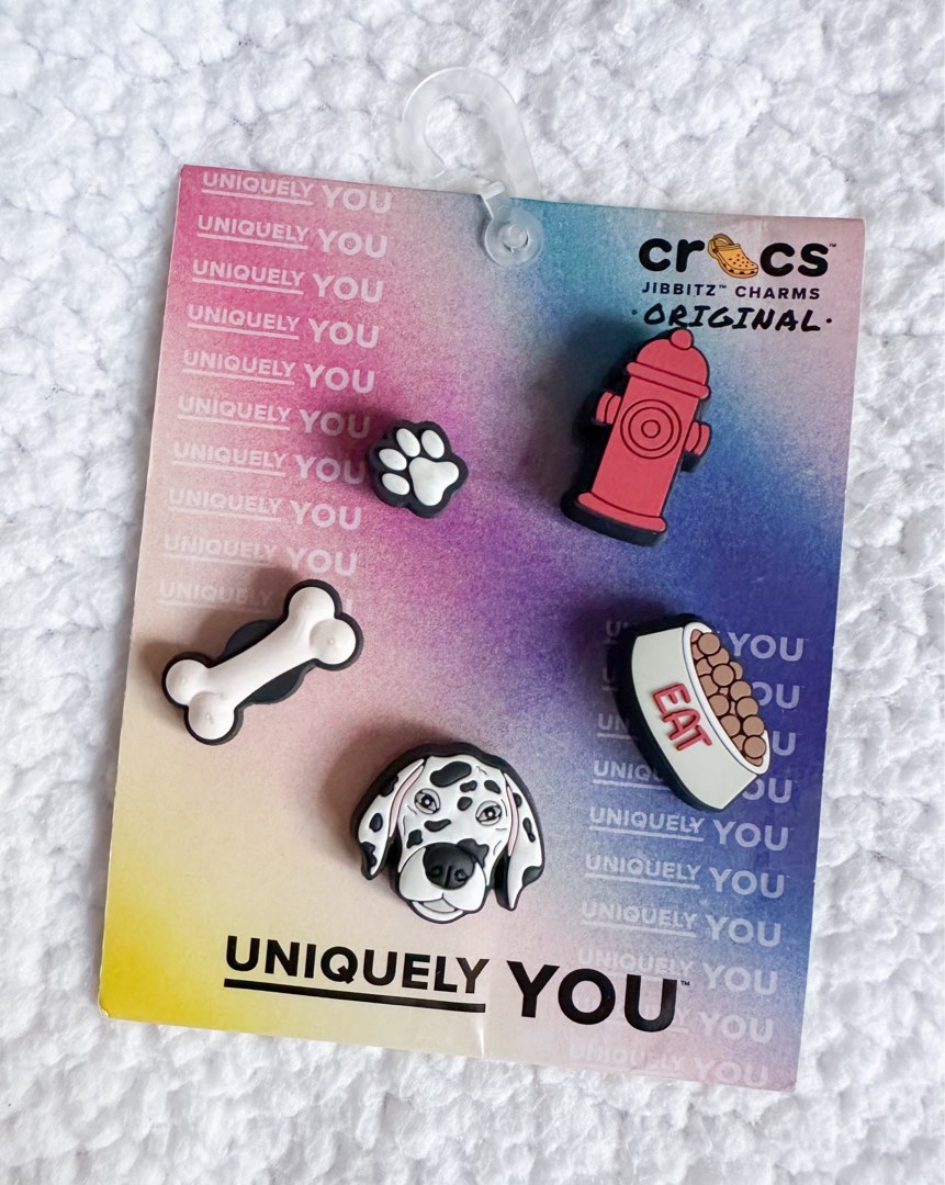 authentic crocs jibbitz dog paw bone wagwear dalmation fire hydrant pet ...