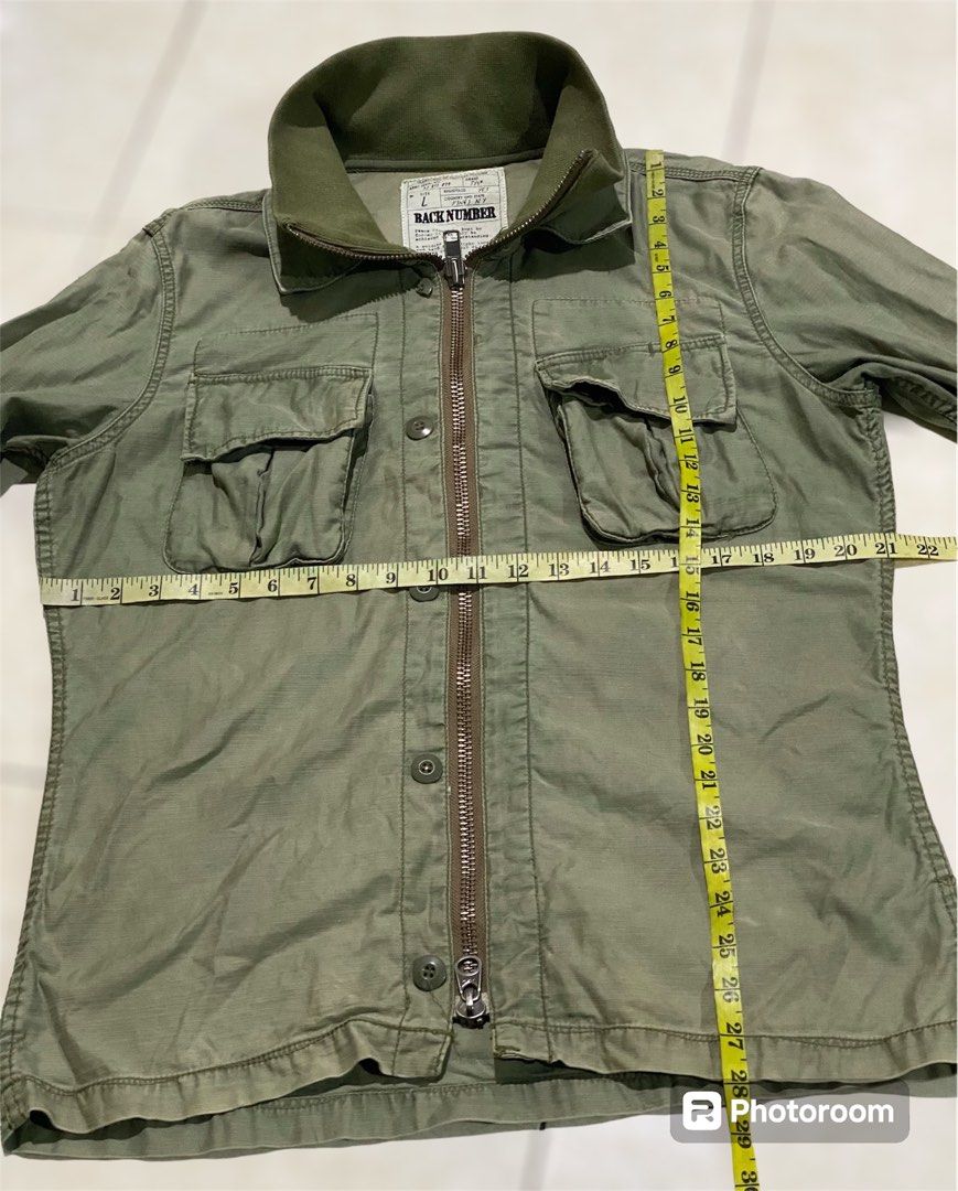 BACK NUMBER ARMY JACKET, Men's Fashion, Coats, Jackets and Outerwear on ...