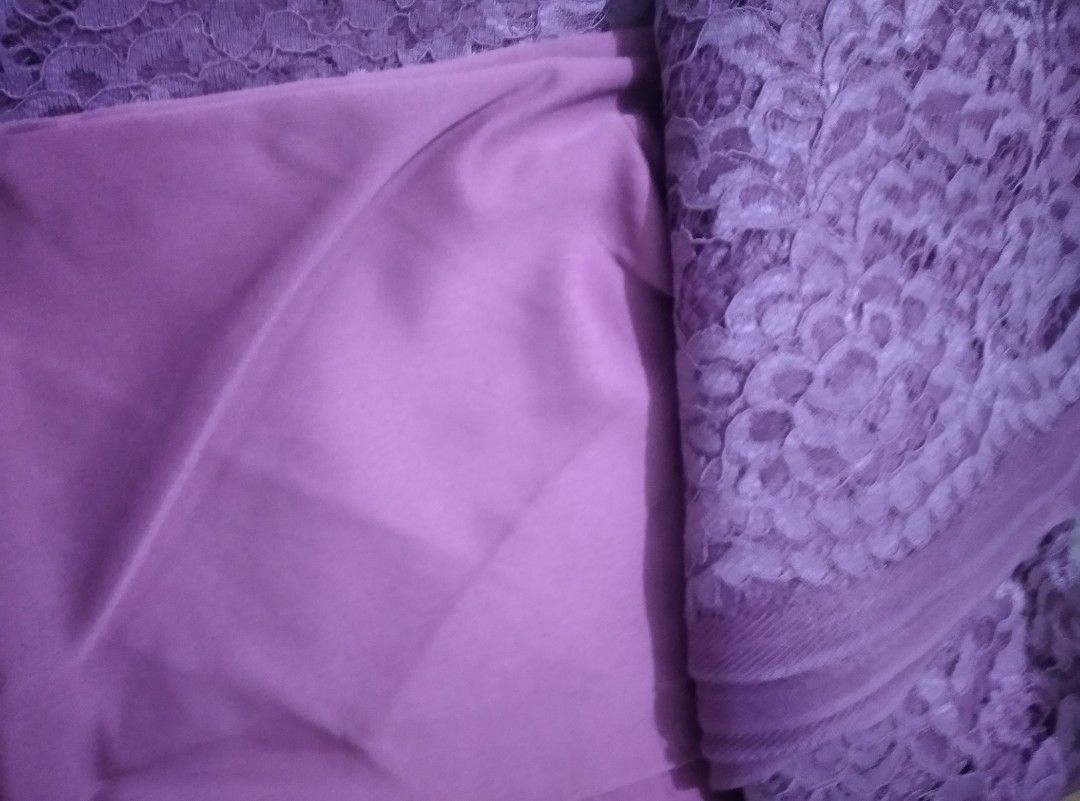 Bahan baju kebaya 2 meter - brokat tile semi prancis motif bunga ...