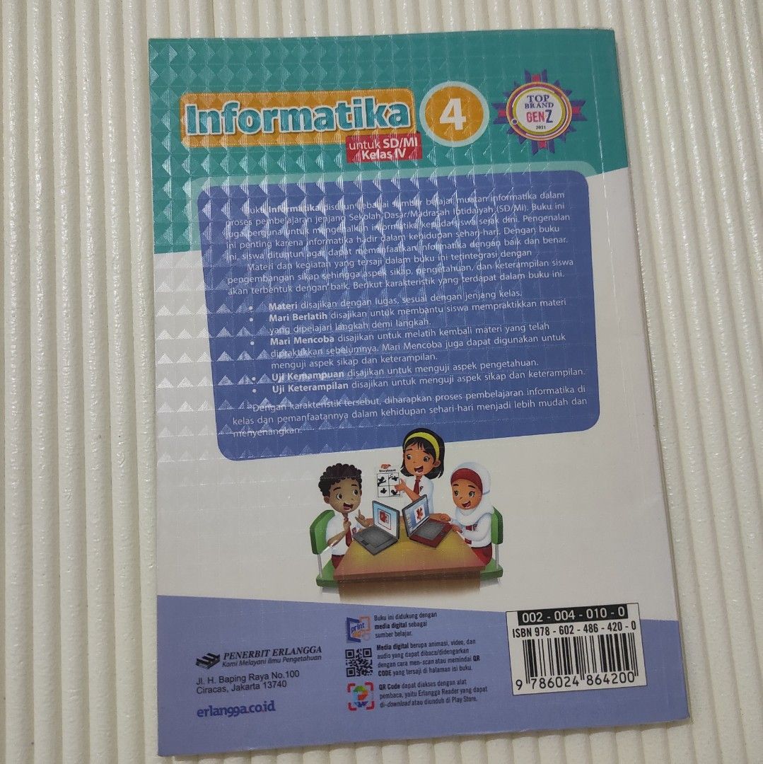 Buku Informatika untuk SD/MI Kelas 4 penerbit erlangga, Buku & Alat ...