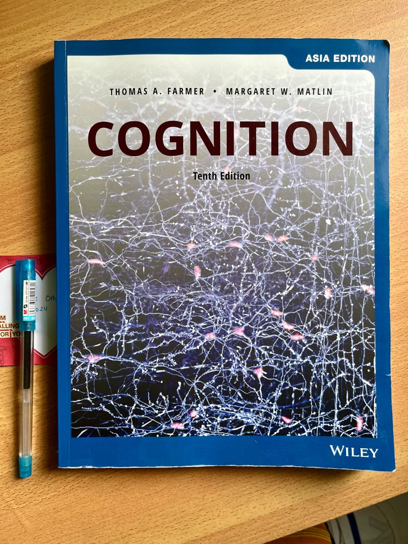 Cognition 10th Edition by Farmer & Matlin (WILEY ASIA EDITION), Hobbies ...
