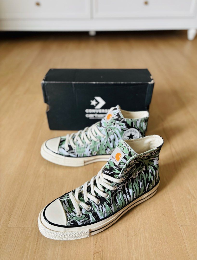 Converse CT 70s Hi x Carhartt (Hinterland), Fesyen Pria, Sepatu ...