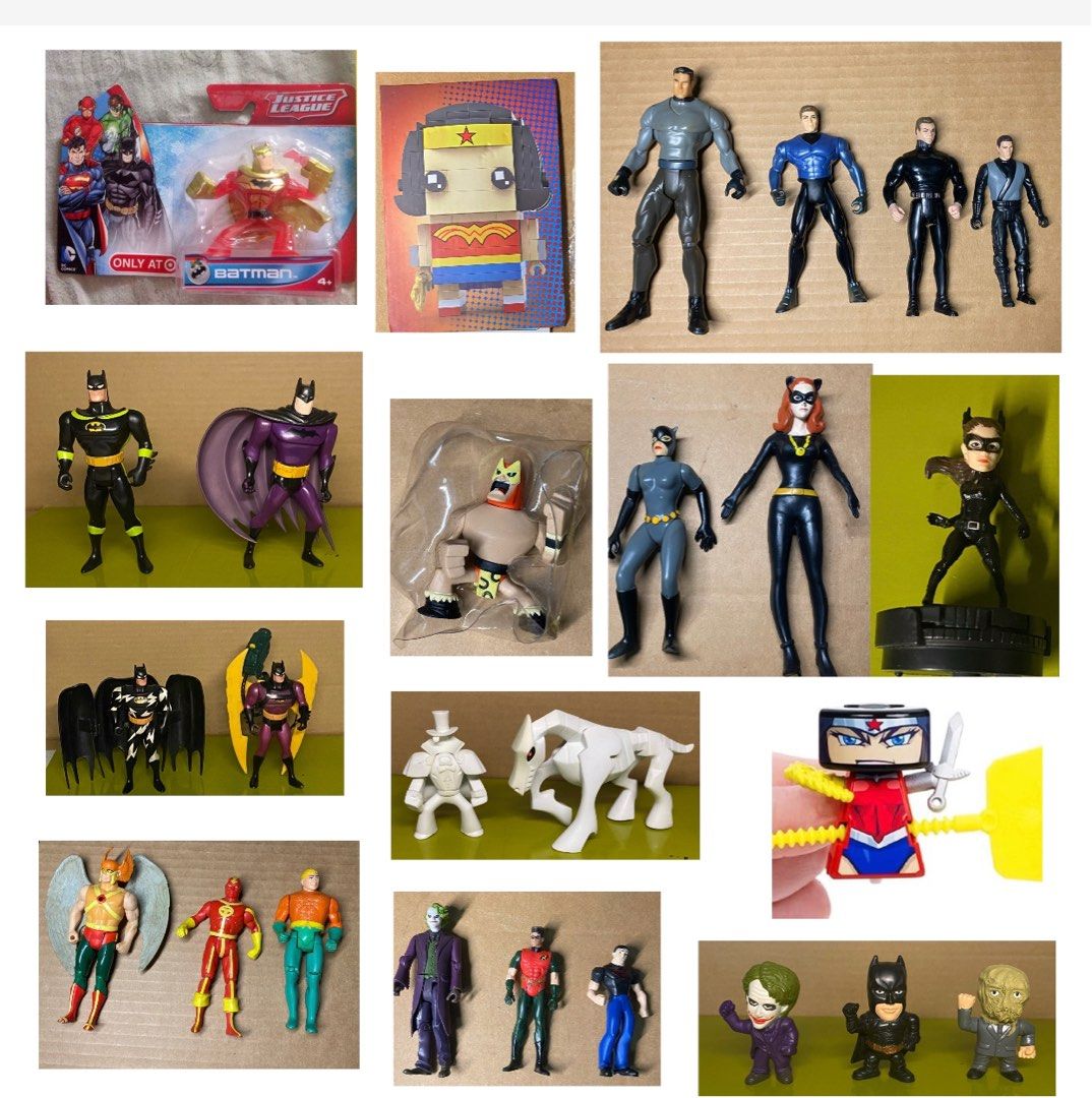DC comics figures Toy Biz hawkman aquaman red Tornado Robin joker ...