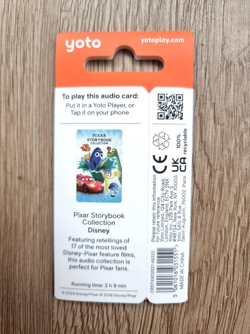 Disney Pixar Storybook Collection Yoto card, Hobbies & Toys, Toys ...