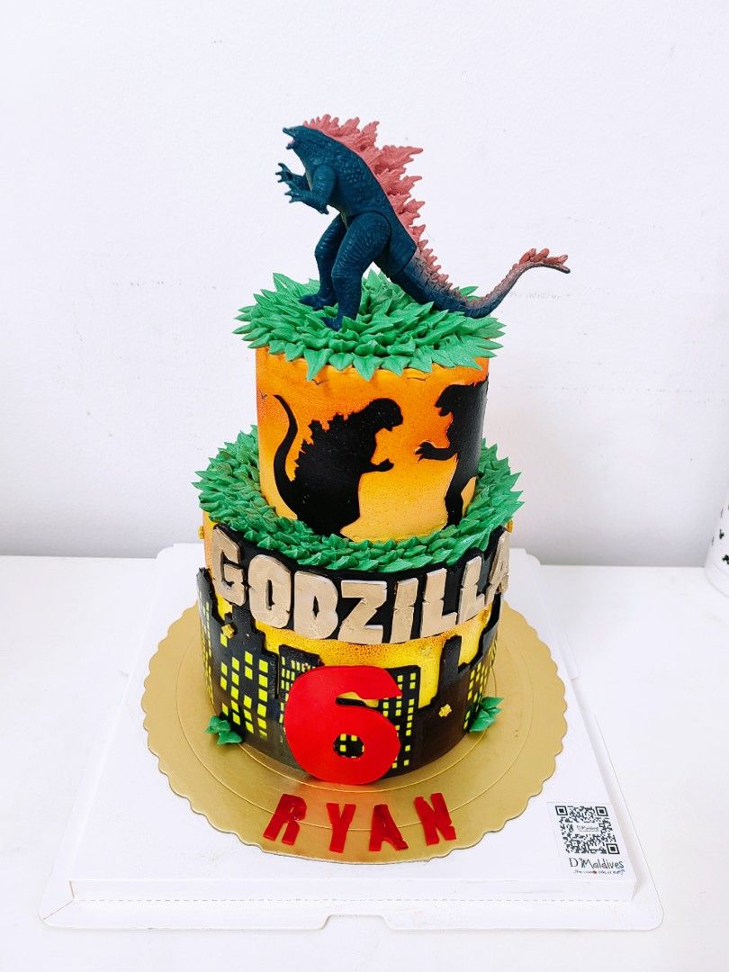 Godzilla Customised Cake, Food & Drinks, Homemade Bakes on Carousell