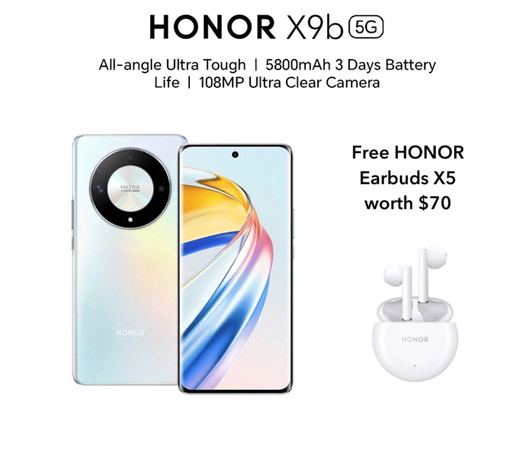 Honor X9b 5G Titanium Silver 256GB, Mobile Phones & Gadgets, Mobile ...