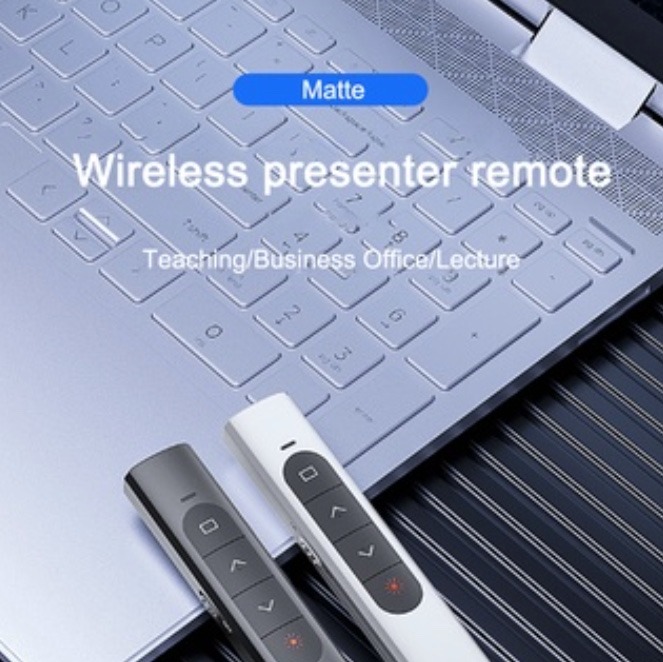 HP 2-IN-1 Wireless Presenter USB Laser Remote Control 2.4GHz PPT Presentation Flip Pen Pointer ...