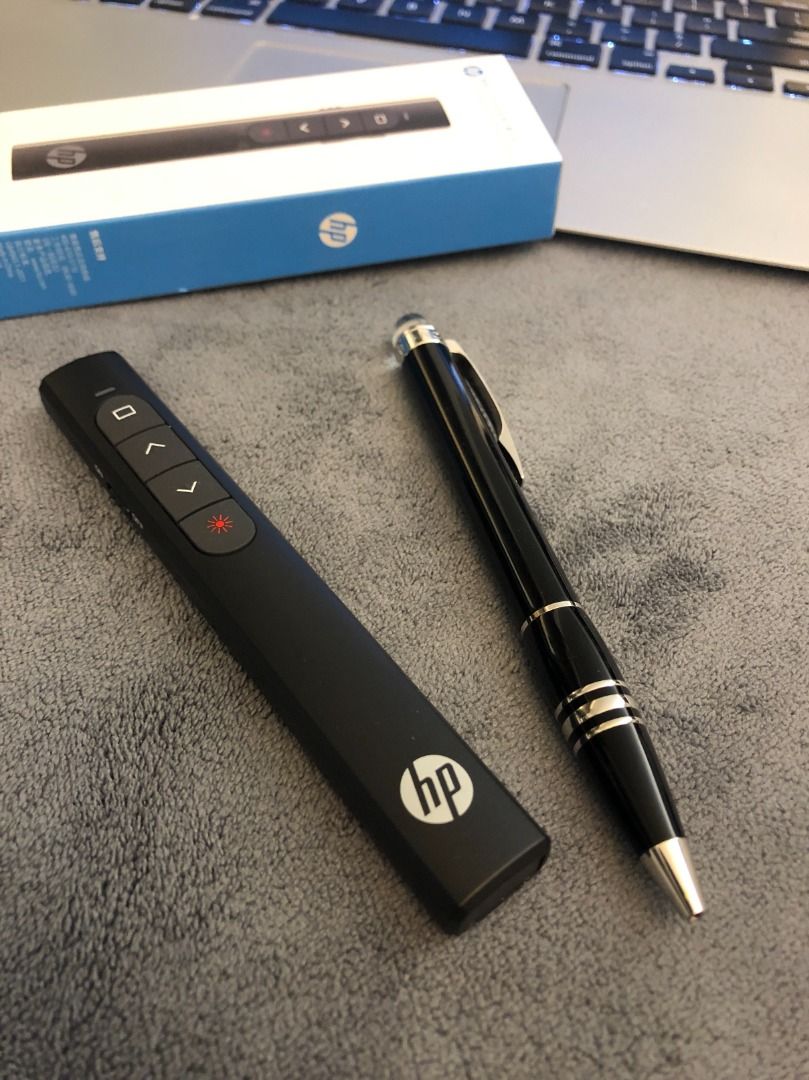 HP 2-IN-1 Wireless Presenter USB Laser Remote Control 2.4GHz PPT ...