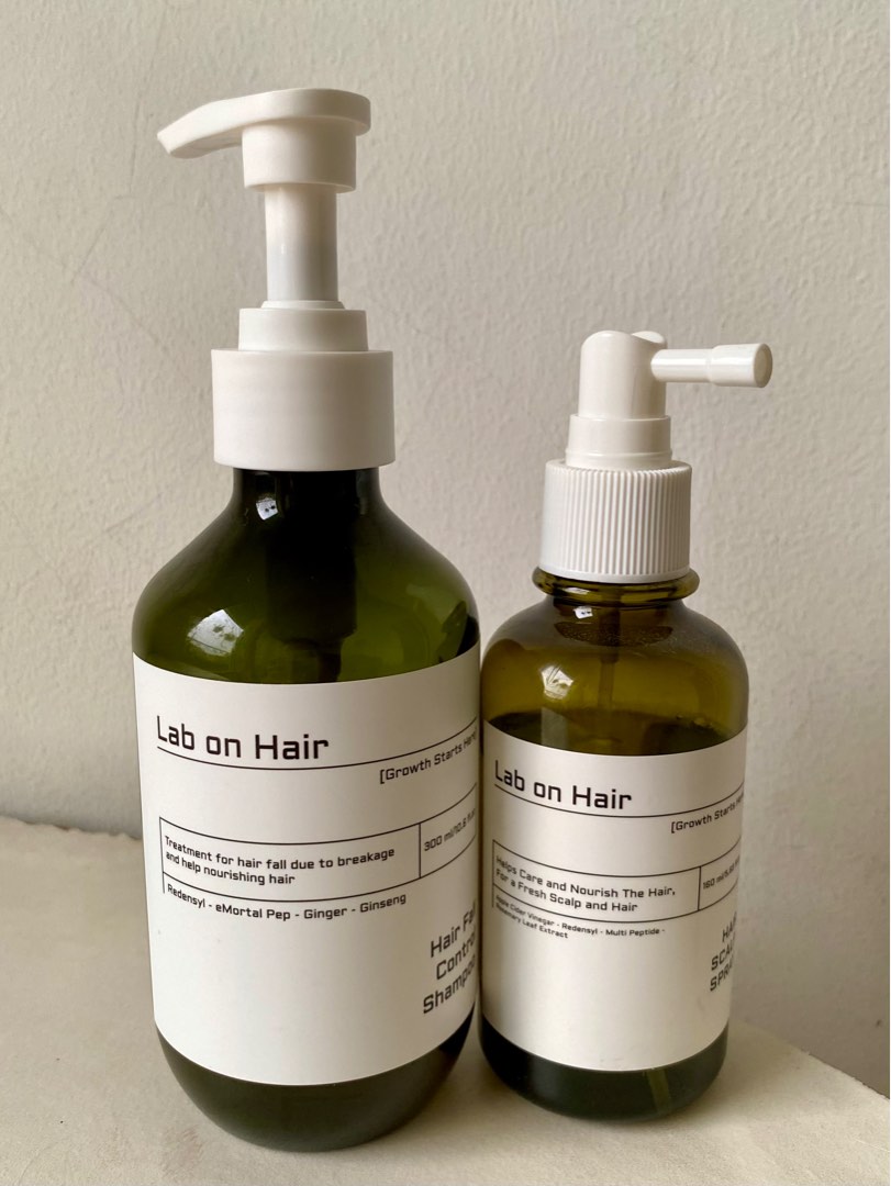 Lab On Hair Shampoo + Scalp Spray, Kesehatan & Kecantikan, Perawatan ...