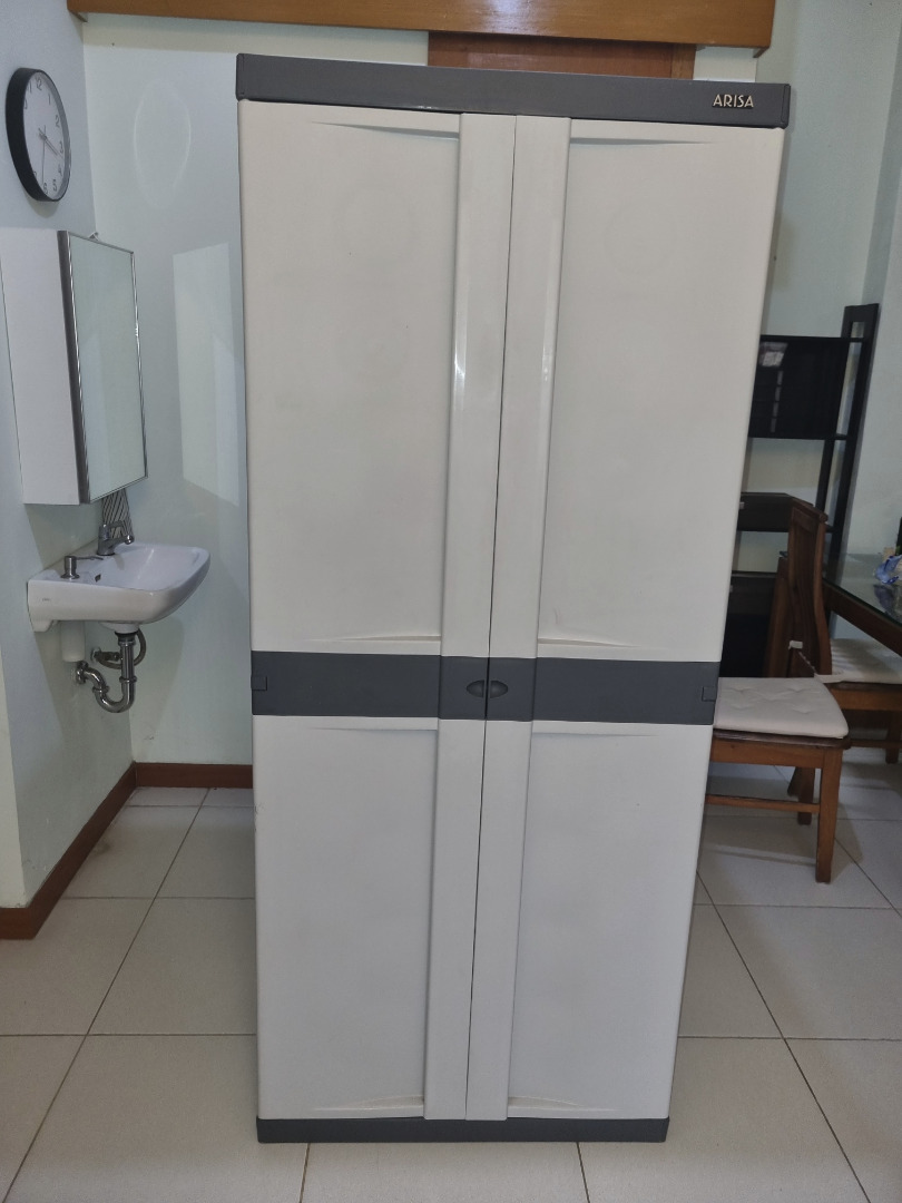 Lemari 02 Plastik Arisa 3 Ambalan P77 x L46 x T180 cm, Perabotan Rumah di Carousell