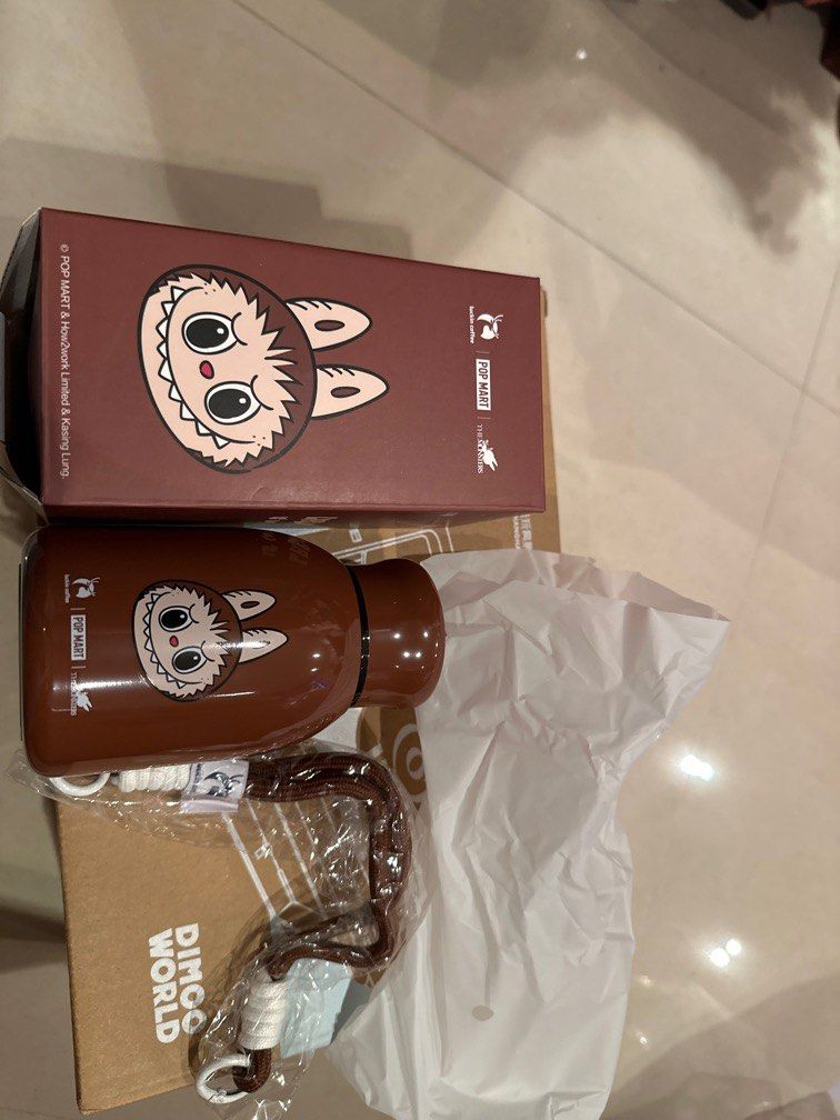 Luckin labubu pop mart co-branded thermal flask, Hobbies & Toys, Toys ...