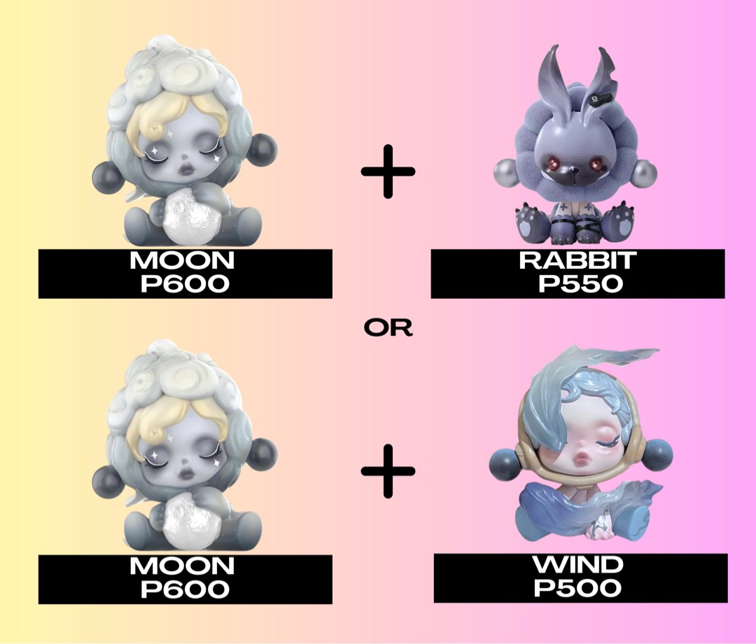 POPMART SKULLPANDA MOON SET, Hobbies & Toys, Toys & Games on Carousell