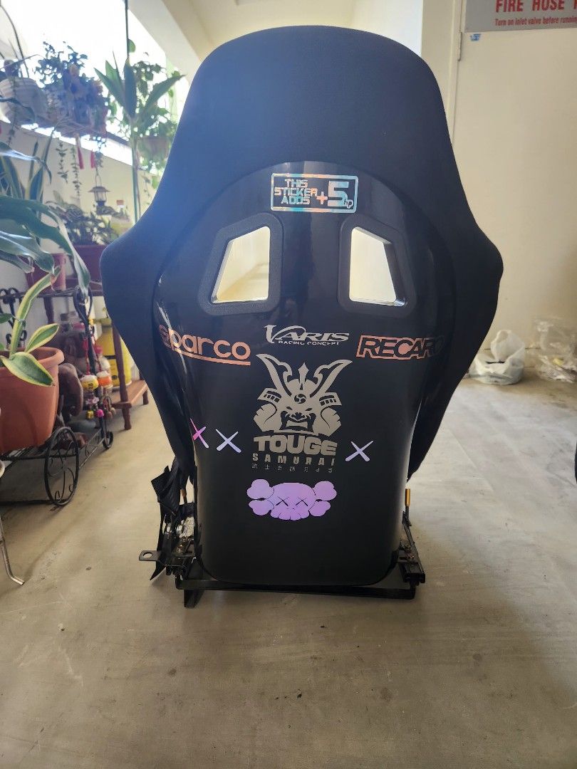 Original Sparco full bucket (driver) and Sscus semi bucket (passenger ...