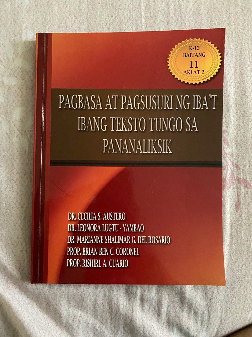 Pagbasa at Pagsusuri ng Iba't Ibang Teksto Tungo sa Pananaliksik ...
