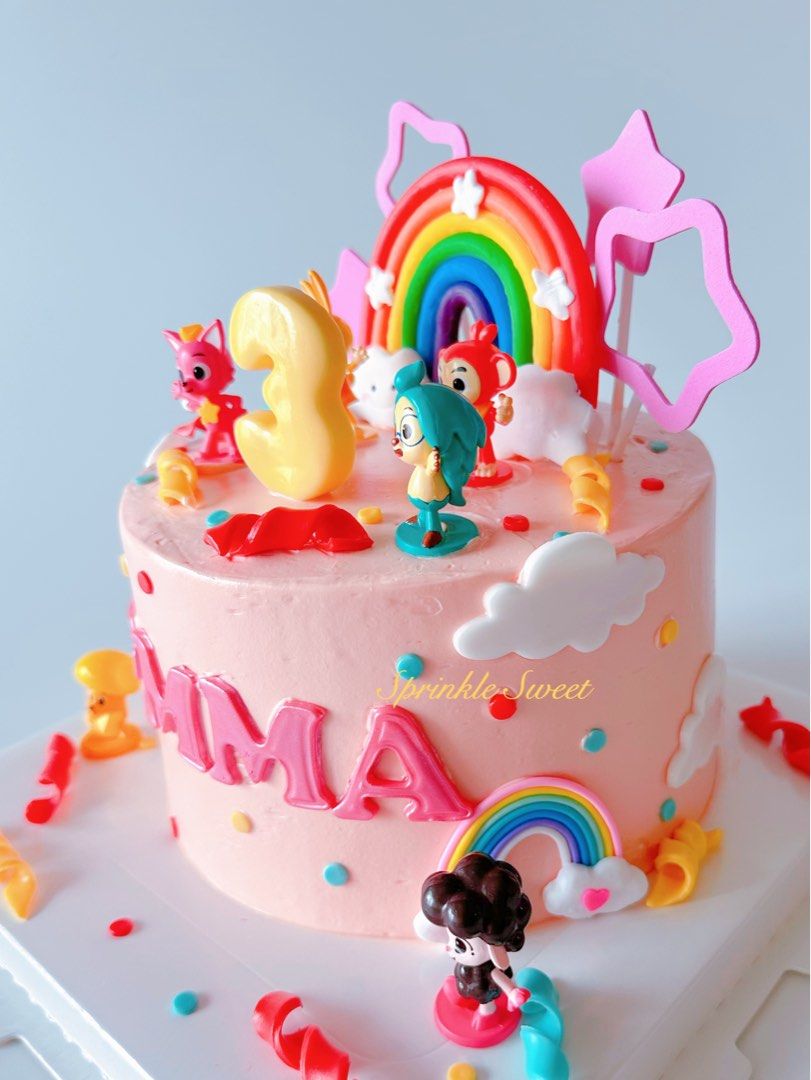 Pinkfong and hogi birthday cake/ babyshark/ customised cake, Food ...
