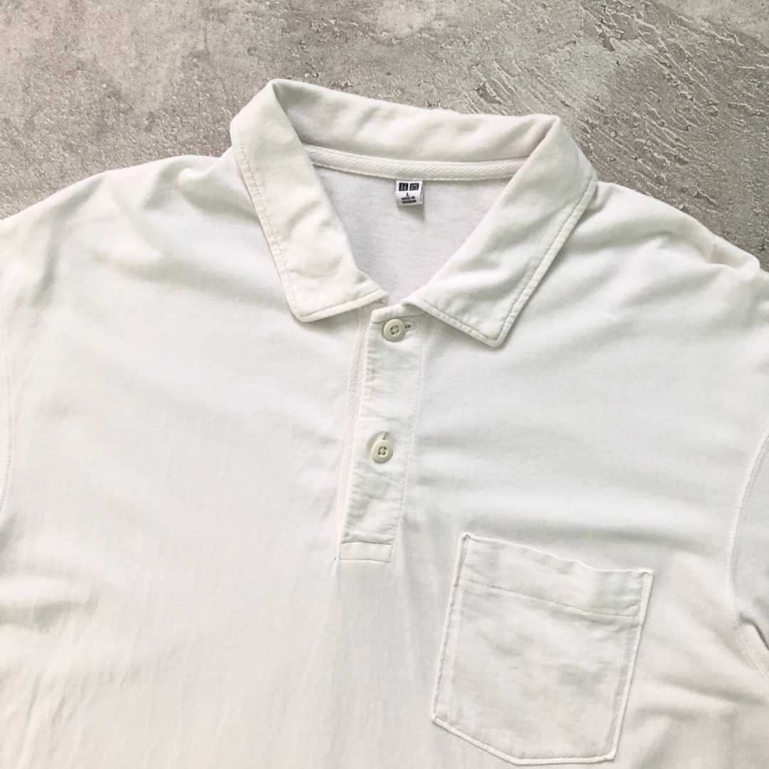 Polo Shirt Uniqlo Rugger Pocket Broken White Putih Pria L, Fesyen Pria, Pakaian , Atasan di ...
