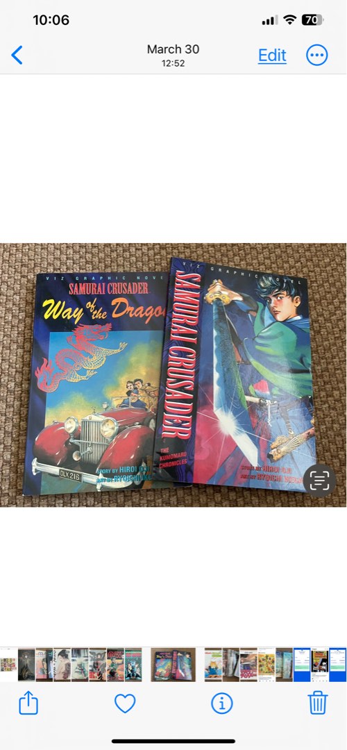 Samurai Crusader Book Book 1 and 2 by Ryoichi Ikegami (Crying Freeman ...