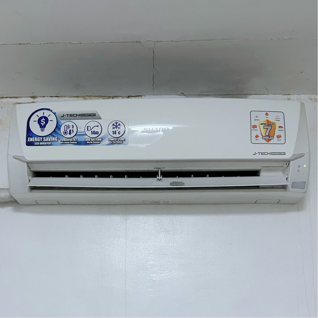 Sharp Jtech Inverter split type 1 hp, TV & Home Appliances, Air ...