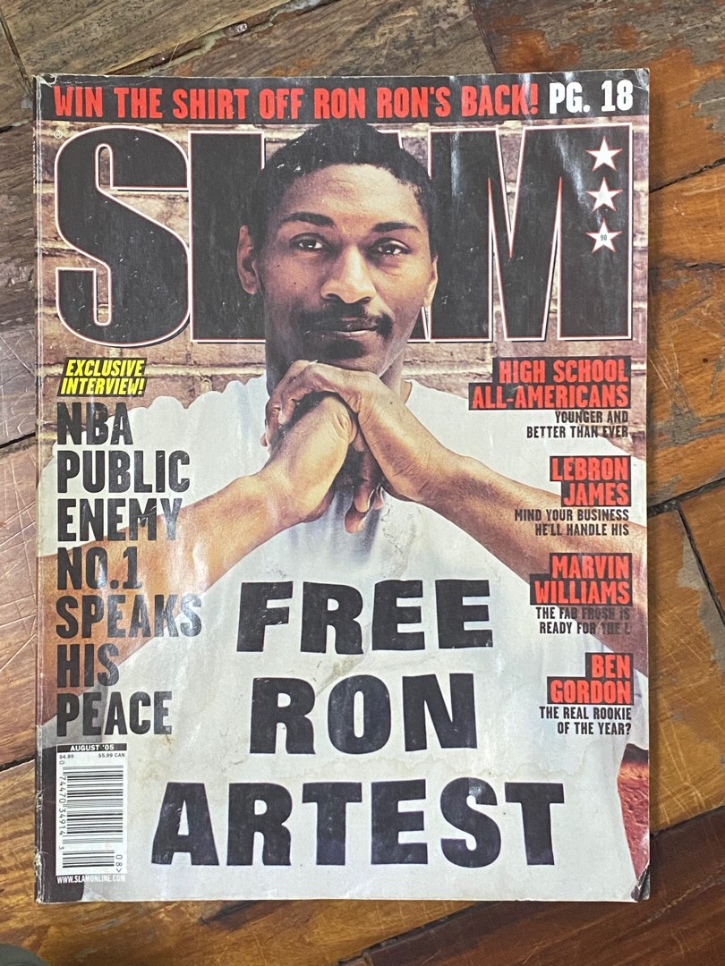 SLAM U.S. MAGAZINE BASKETBALL - FREE RON ARTEST - Lebron James - BEN ...