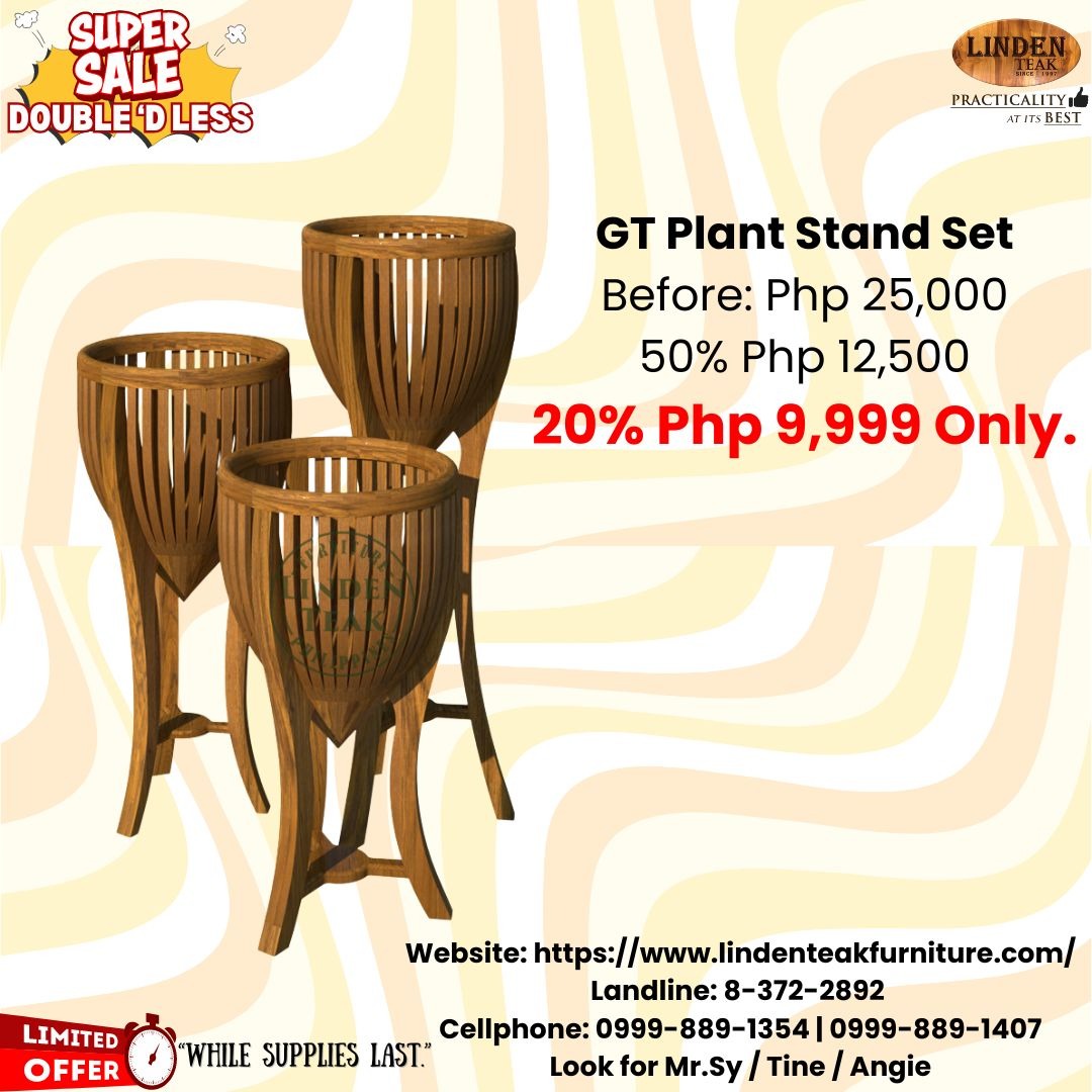 Solid Teak Wood Plant Stand Set Better Than Tanguile, Molave, Acacia ...