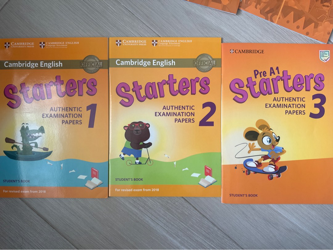 正版Starters past paper 新版試卷 1-3, 興趣及遊戲, 書本 & 文具, 小朋友書 - Carousell