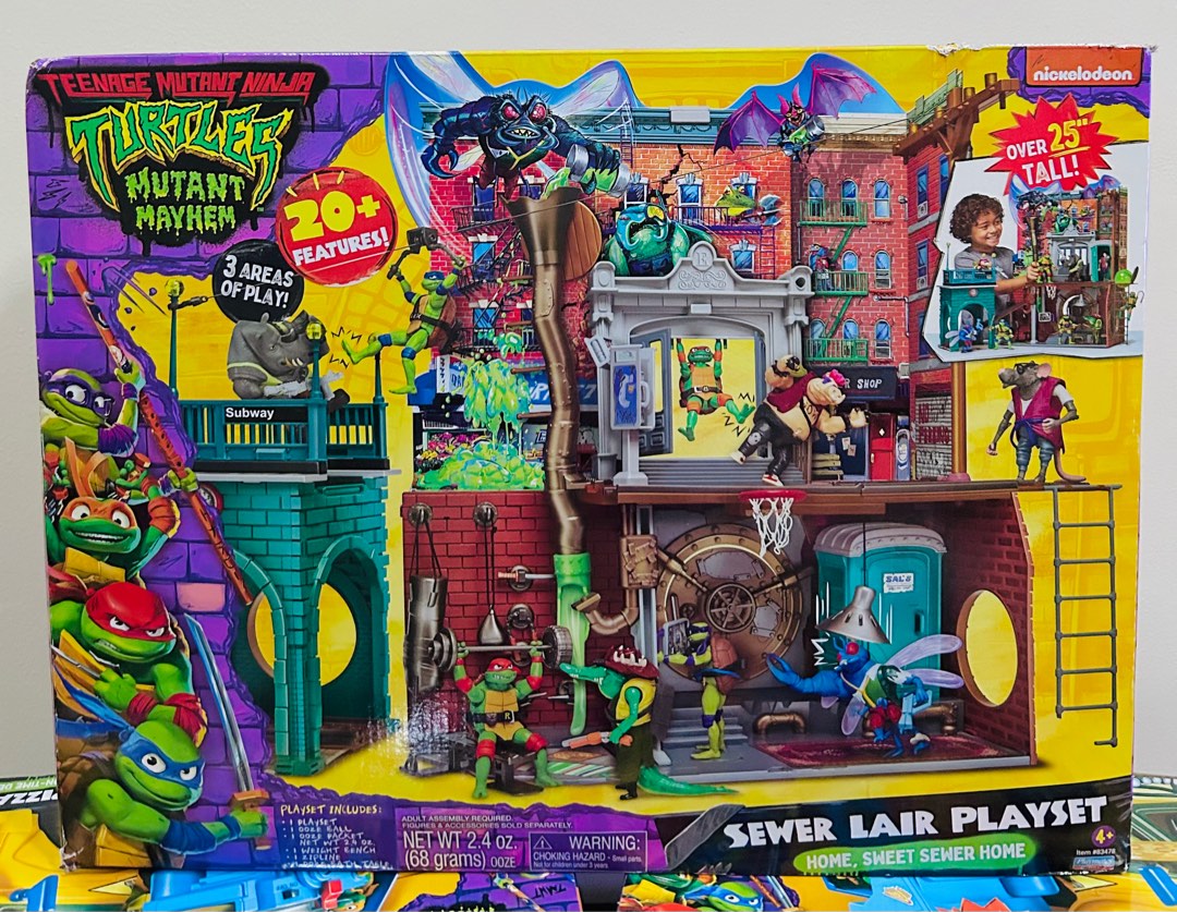 Teenage Mutant Ninja Turtles Mutant Mayhem Sewer Lair Playset, Hobbies ...