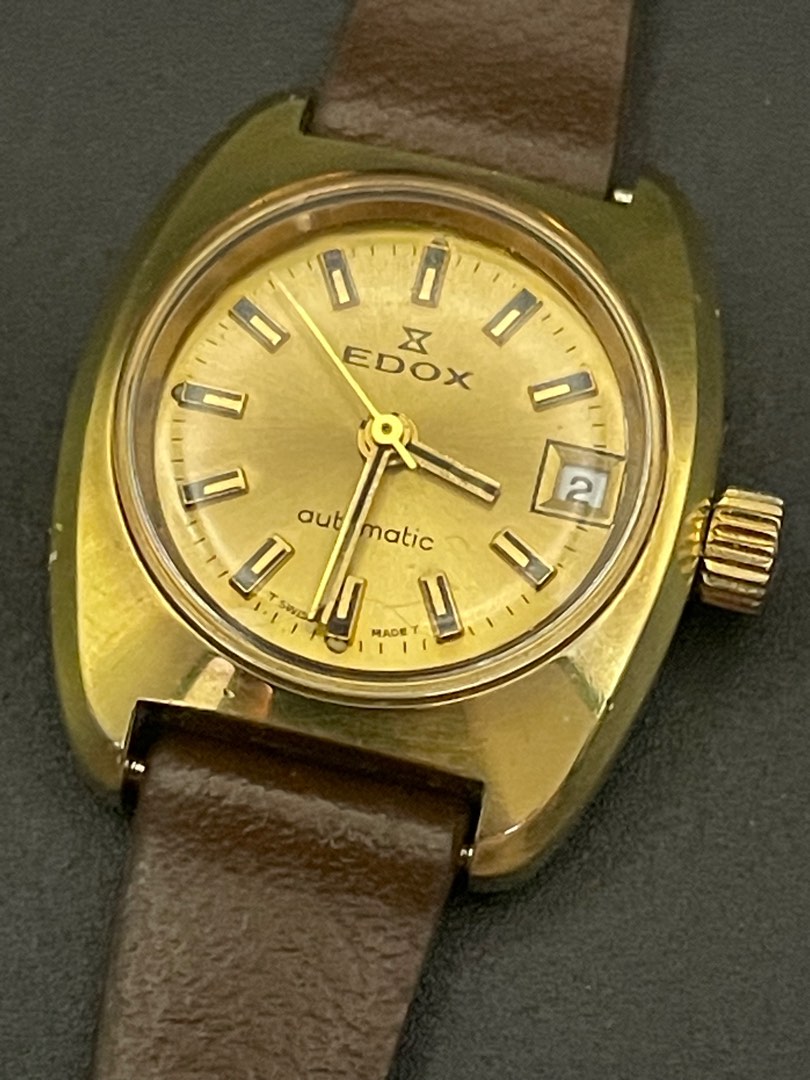 Vintage Edox Swiss Automatic watch, 女裝, 手錶及配件, 手錶 - Carousell