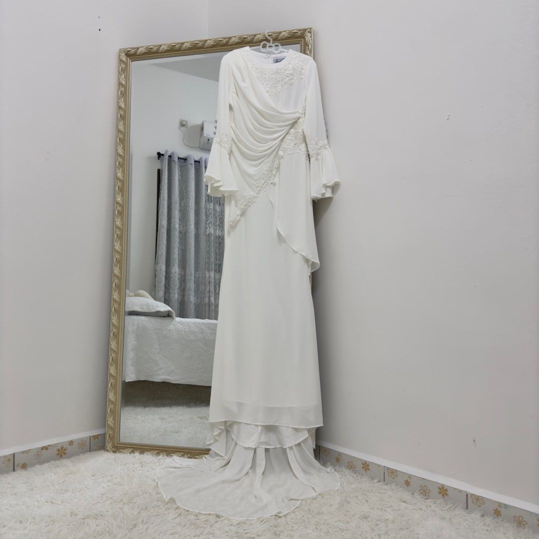 Wedding/Nikah Trisya Dress (Hijabstahub), Women's Fashion, Dresses ...