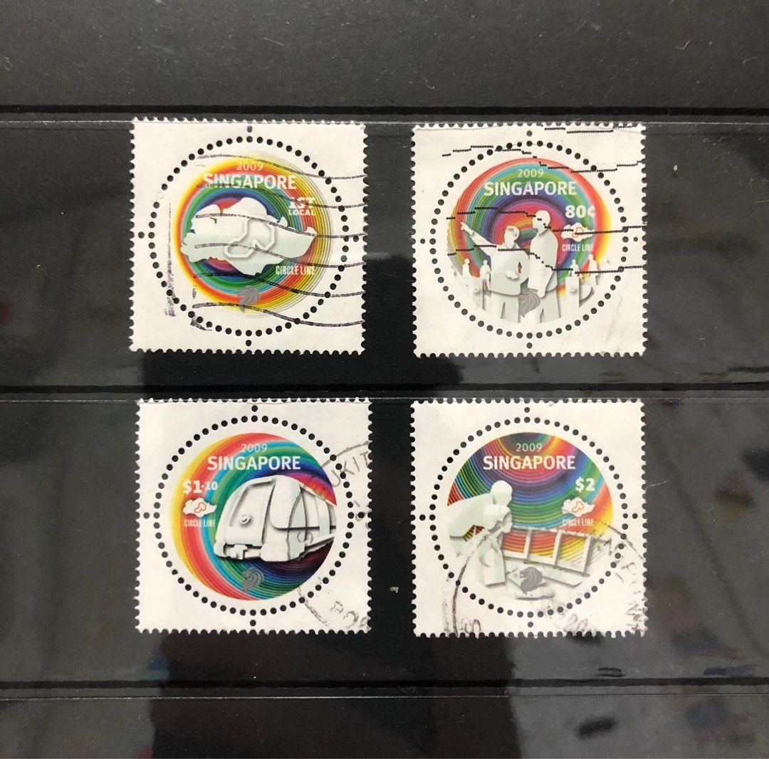 2009 Singapore Launch of SMRT Circle Line used stamp set MRT, Hobbies ...