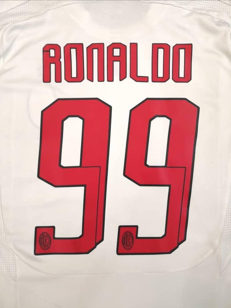#99 R9 Ronaldo Ac Milan 2007/08 Away soccer/football jersey/kit rare ...