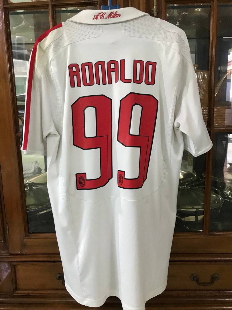 #99 R9 Ronaldo Ac Milan 2007/08 Away soccer/football jersey/kit rare ...